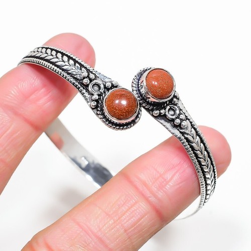 Sunstone Gemstone Handmade 925 Sterling Silver Jewelry Bangle Size 7-8" | eBay