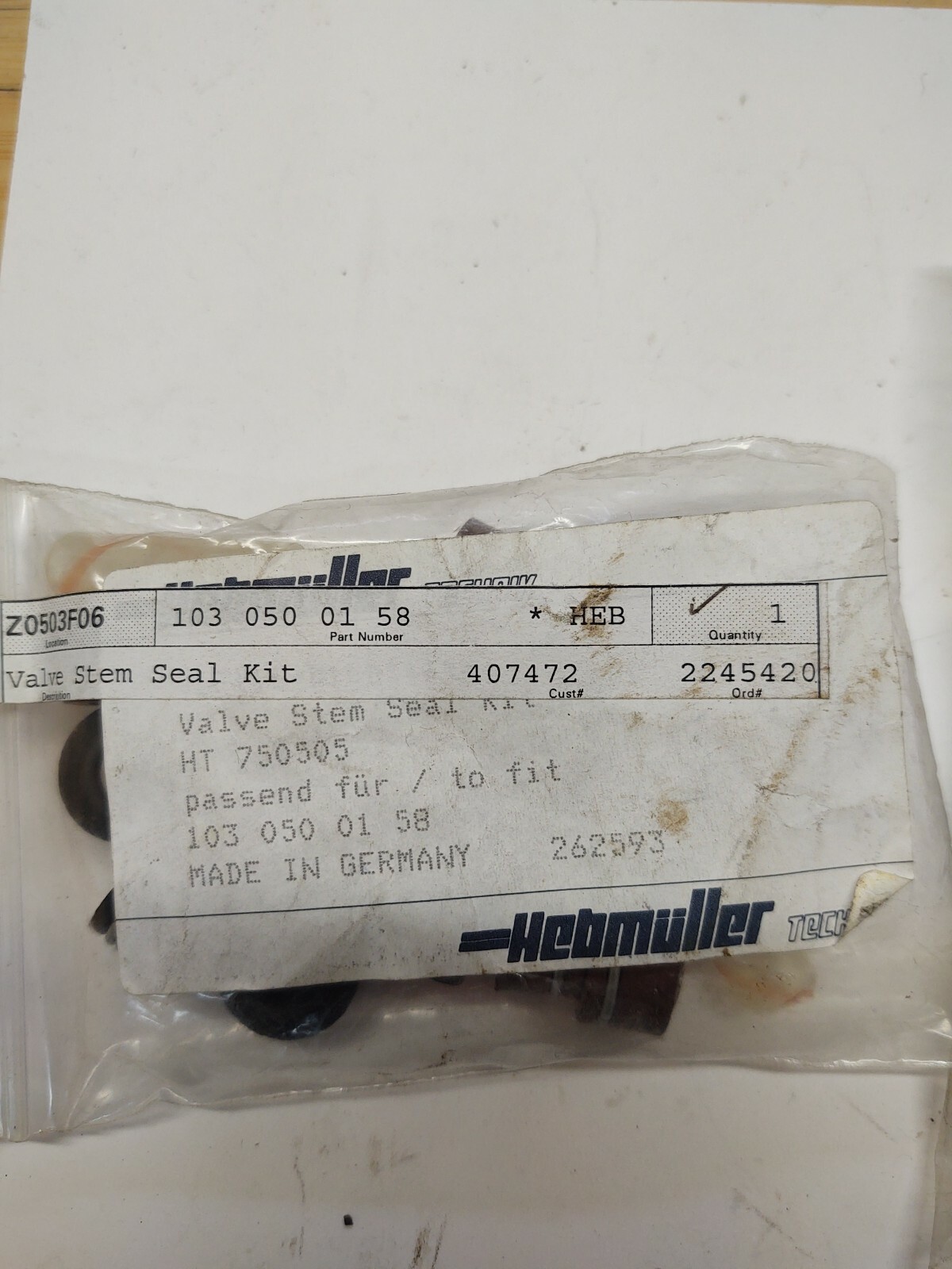 Mercedes Valve Stem Seal kit Trucktec 1030500158 NOS sealed | eBay