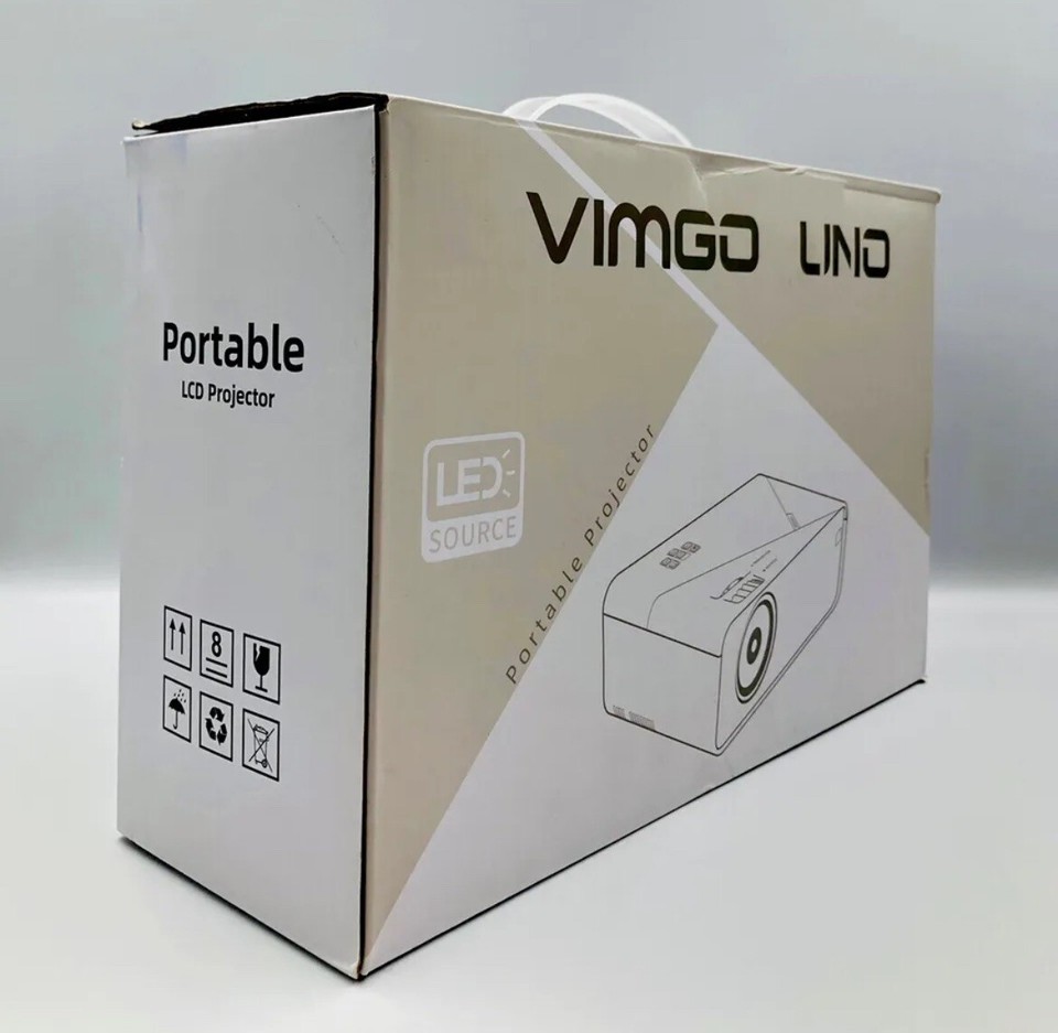 VIMGO Mini WiFi Projector 7800Lux Portable Projector Full HD 1080P ...