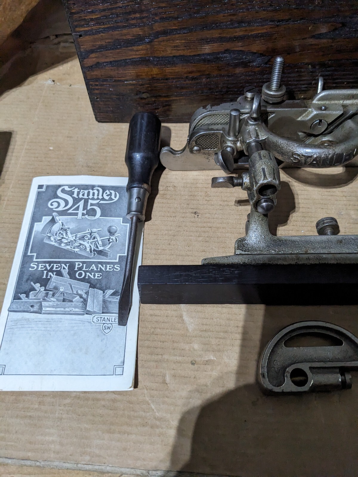Antique STANLEY NO. 45 COMBINATION PLANE Sweetheart With cutters and ...