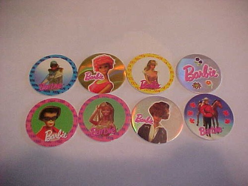 Barbie Pogs Canadian Exclusive Mixed Barbie Vintage Pink Box Lot of 8 ...