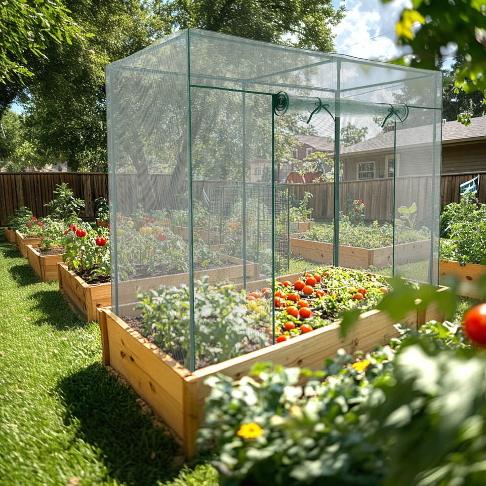 SLSY Garden Plant Netting Crop Cage Plant Cover Cage Protectors w ...