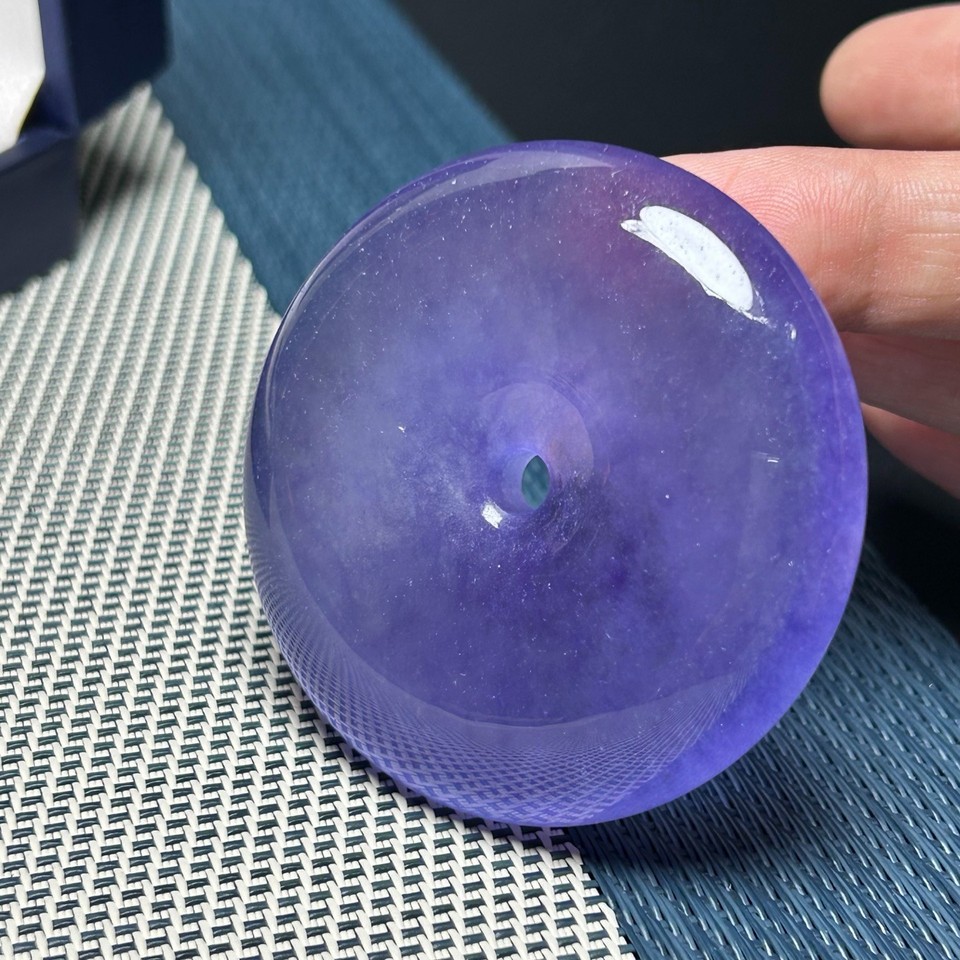 Real Natural High Ice purple Jade Jadeite engrave Amulet Pendant ...