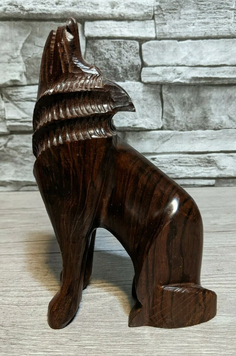 Wooden Wolf Carvings