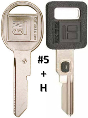 For GM Single Sided VATS Ignition Key #5 + Doors/Trunk GM OEM "Coined ...