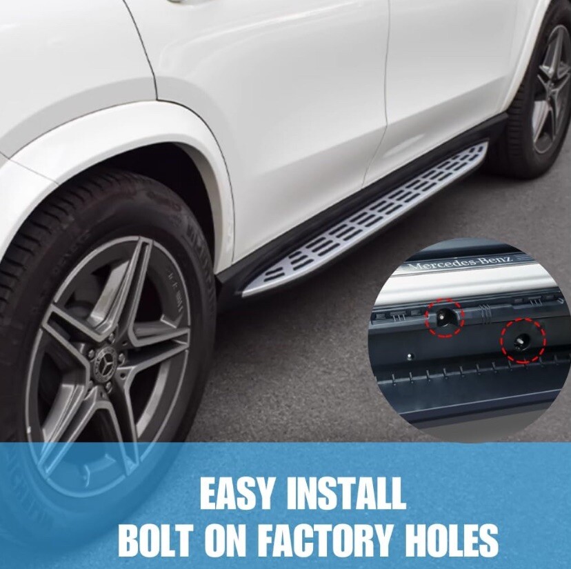 Side Steps Fit for Mercedes Benz GLE W167 2020-2024 Running Nerf Board ...