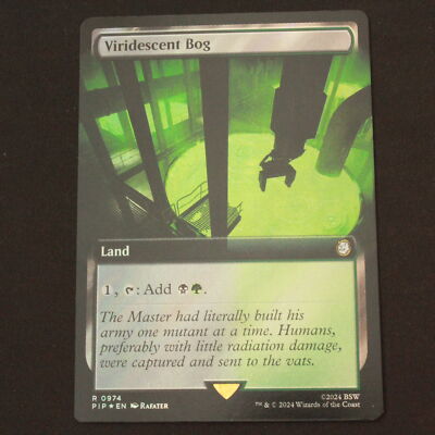Viridescent Bog (Extended Art) (Surge Foil) 974 MTG Fallout (PIP) Rare ...