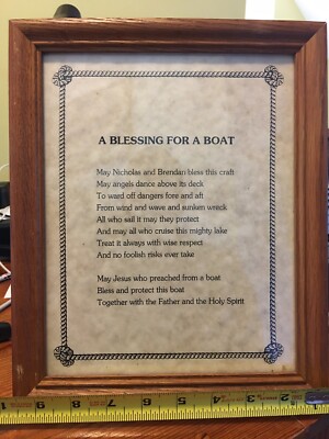 Framed Blessing for a boat. Nautical decor | eBay