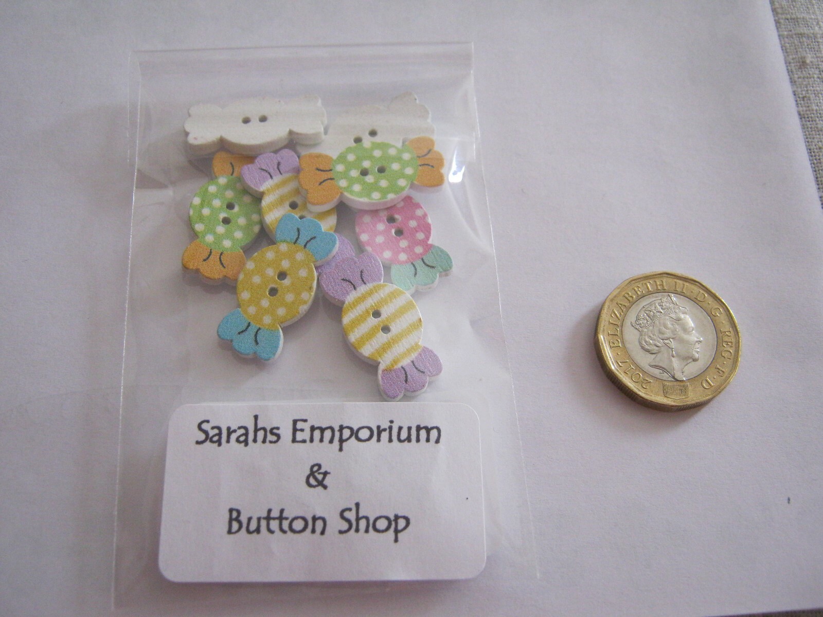 Wooden Decorated & Shaped Buttons - 8 per pack **NEW** SWEETS | eBay