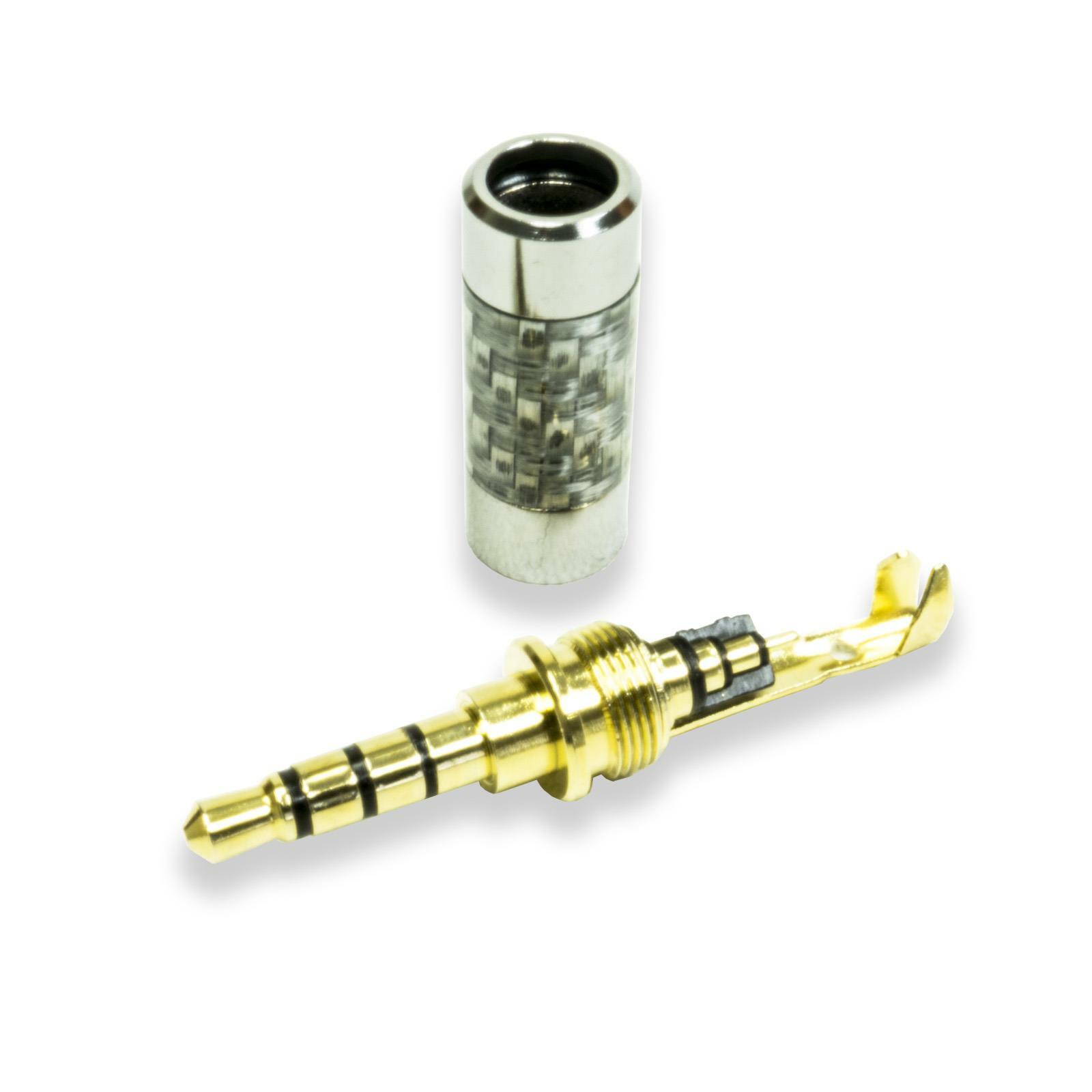 3.5mm 4 Pole TRRS Plug Male Audio Connector. Gold Plated Pins ...