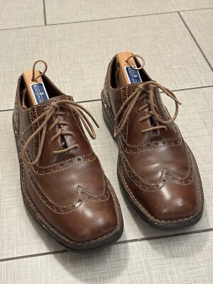 BORN BOC Mens Brown Leather Wingtip Oxford Dress Shoes, Size 9 M ...