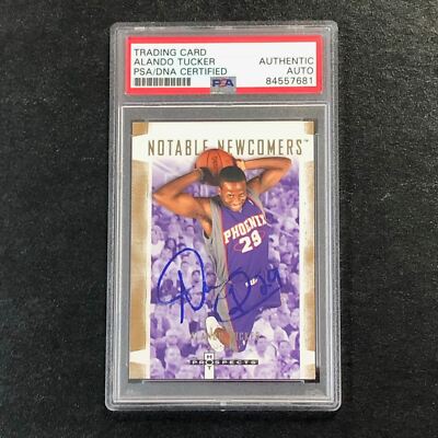 2007-08 Fleer Hot Prospects #14 Alando Tucker Signed Card AUTO PSA/DNA ...