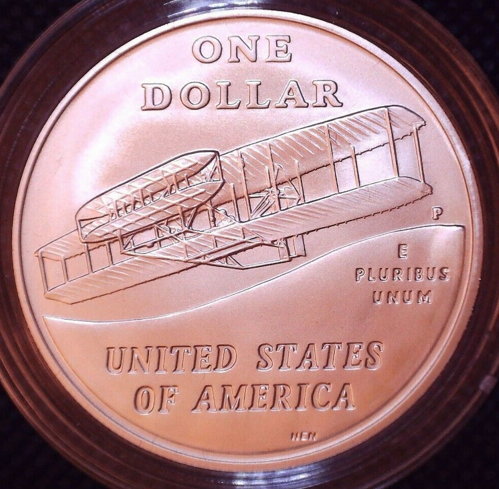 2003-P Wright Brothers Silver Dollar " First Flight" Commemorative Coin ...