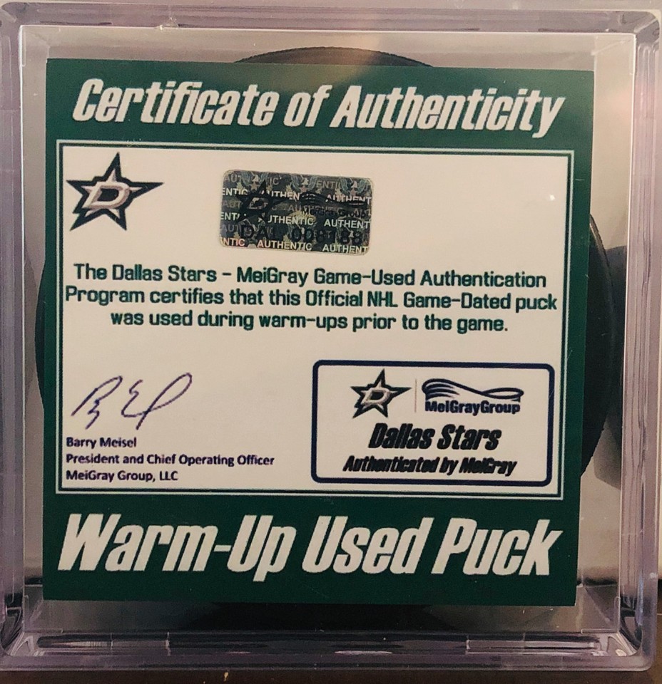 St. Louis Blues vs Dallas Stars Game Used Warm-Up Puck 12/20/16 | eBay