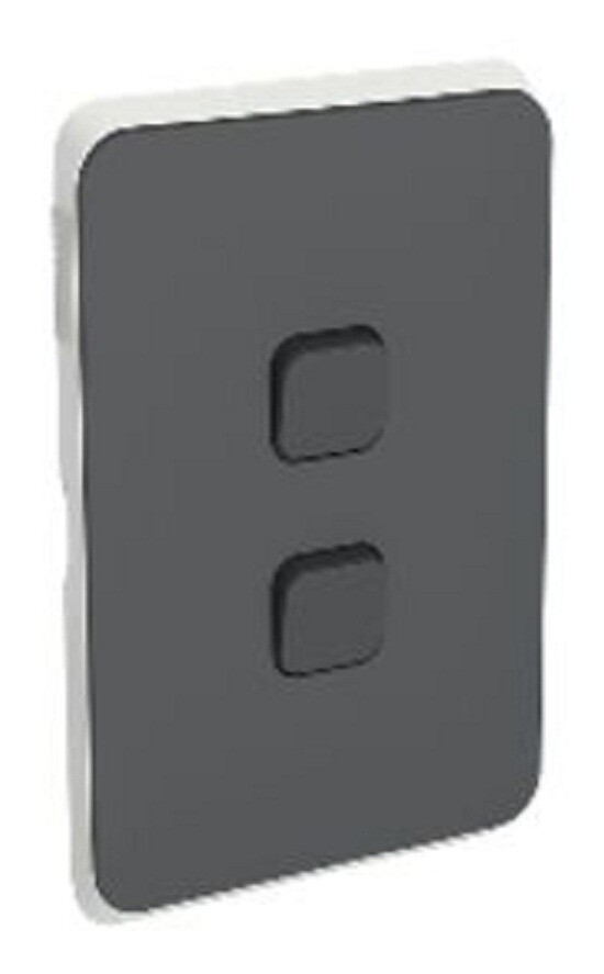 2x Clipsal ICONIC COVER PLATES For 2-Gang Switch, Horizontal/Vertical ...