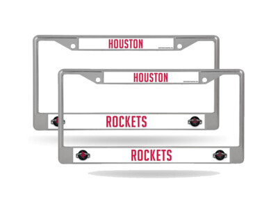Houston Rockets NBA (Set of 2) Chrome Metal License Plate Frames | eBay