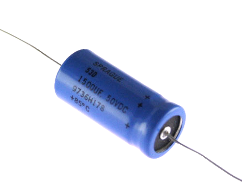 (2pcs) 1500uF 50V Axial Electrolytic Aluminum Capacitor mfd DC 50VDC ...