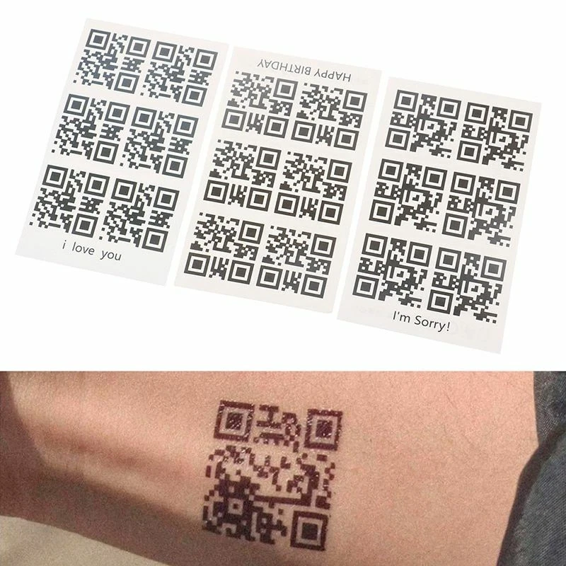 Qr Code Temporary Tattoo