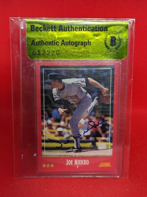 BECKETT AUTHENTICATION AUTOGRAPH: Joe Niekro 1988 Score #237 | eBay