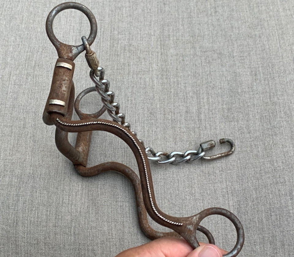HANDCRAFTED Dutton Style Roping Horse Bit, SILVER MOUNTED, Grazing ...