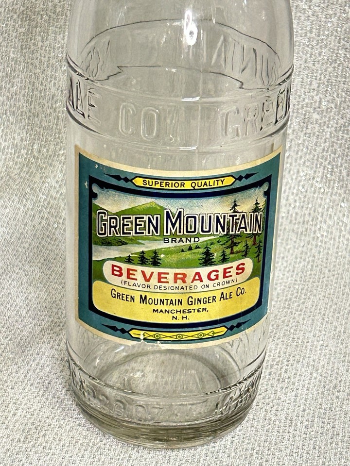Vintage Ginger Ale Green Mountain Ginger Ale 28 oz. Bottle Manchester ...