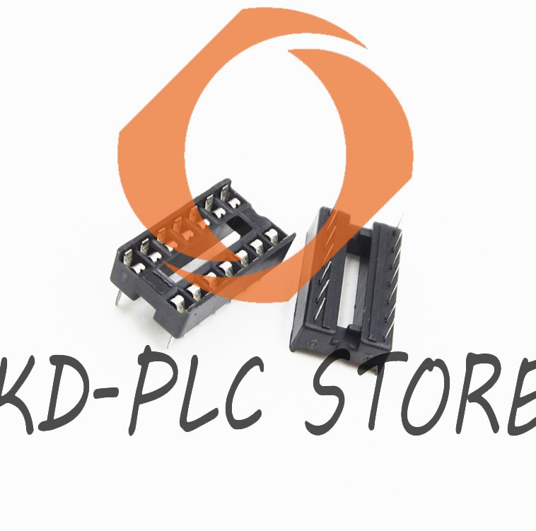 100PCS 14pin DIP IC Socket Adaptor Solder Type Socket Pitch Dual Wipe ...