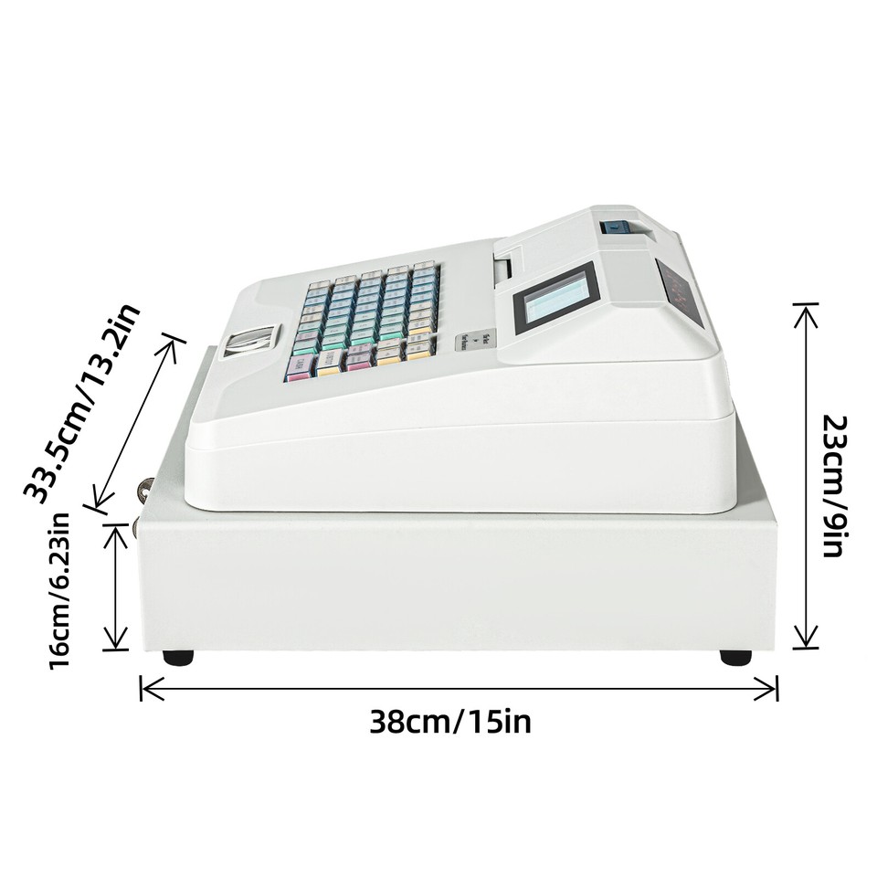 Electronic Cash Register POS Casher 8 Digital LED 48 Keys with Drawer ...