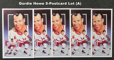 Gordie Howe 5-Postcard (A) Lot of 1991 Legends Artwork First Series ...