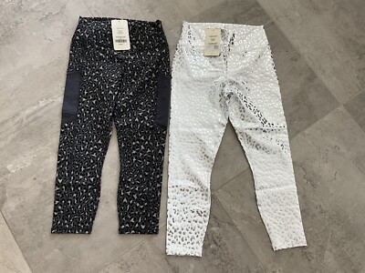 Fabletics NWT High Waisted LEOPARD Powerhold 7/8 Leggings *M* + LEOPARD ...