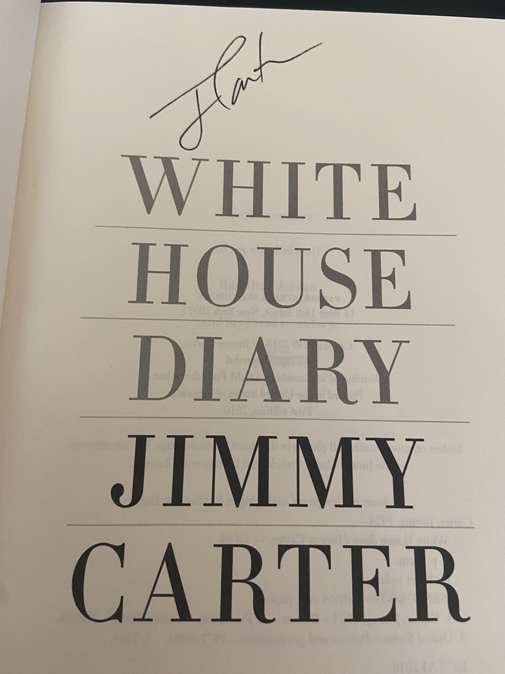 Jimmy Carter Signed “ White House Diary” | eBay