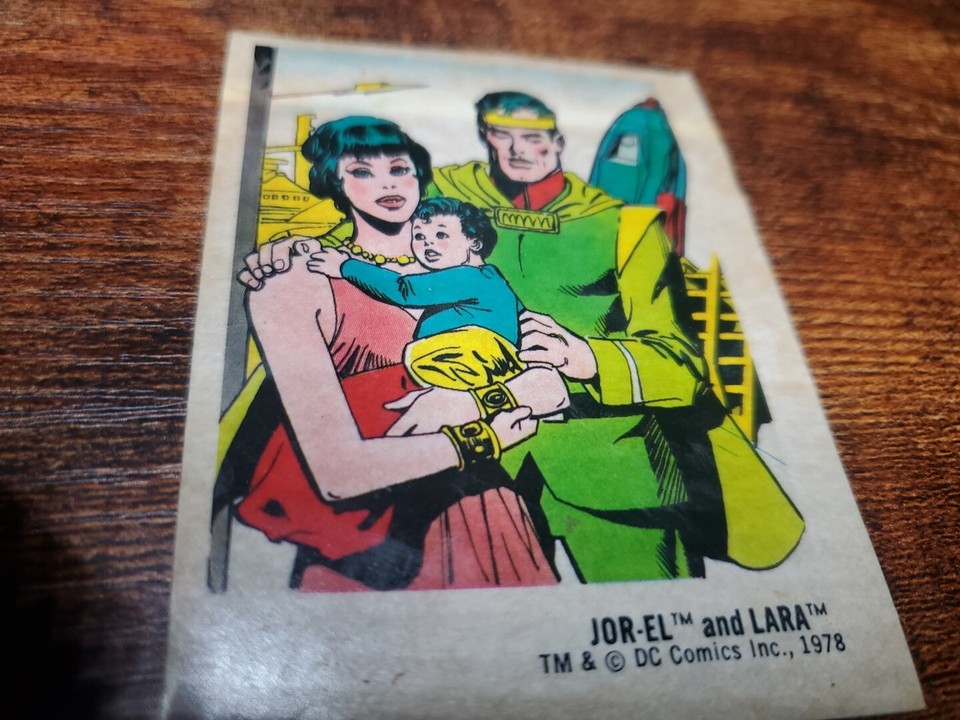 1978 DC Super Hero Stickers Food Issue Jor-El and Lara #7. DC Comics | eBay