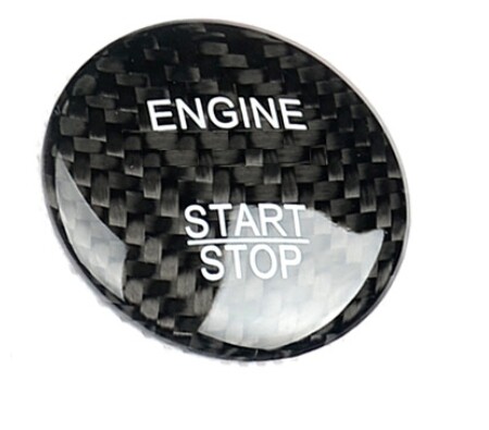 Real Black Carbon Fiber Engine Start Button Cover Fits 08-17 W221 W222 ...