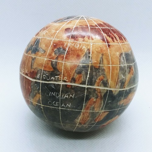 Handcrafted 3" Stone World Globe Earth Without Stand | eBay
