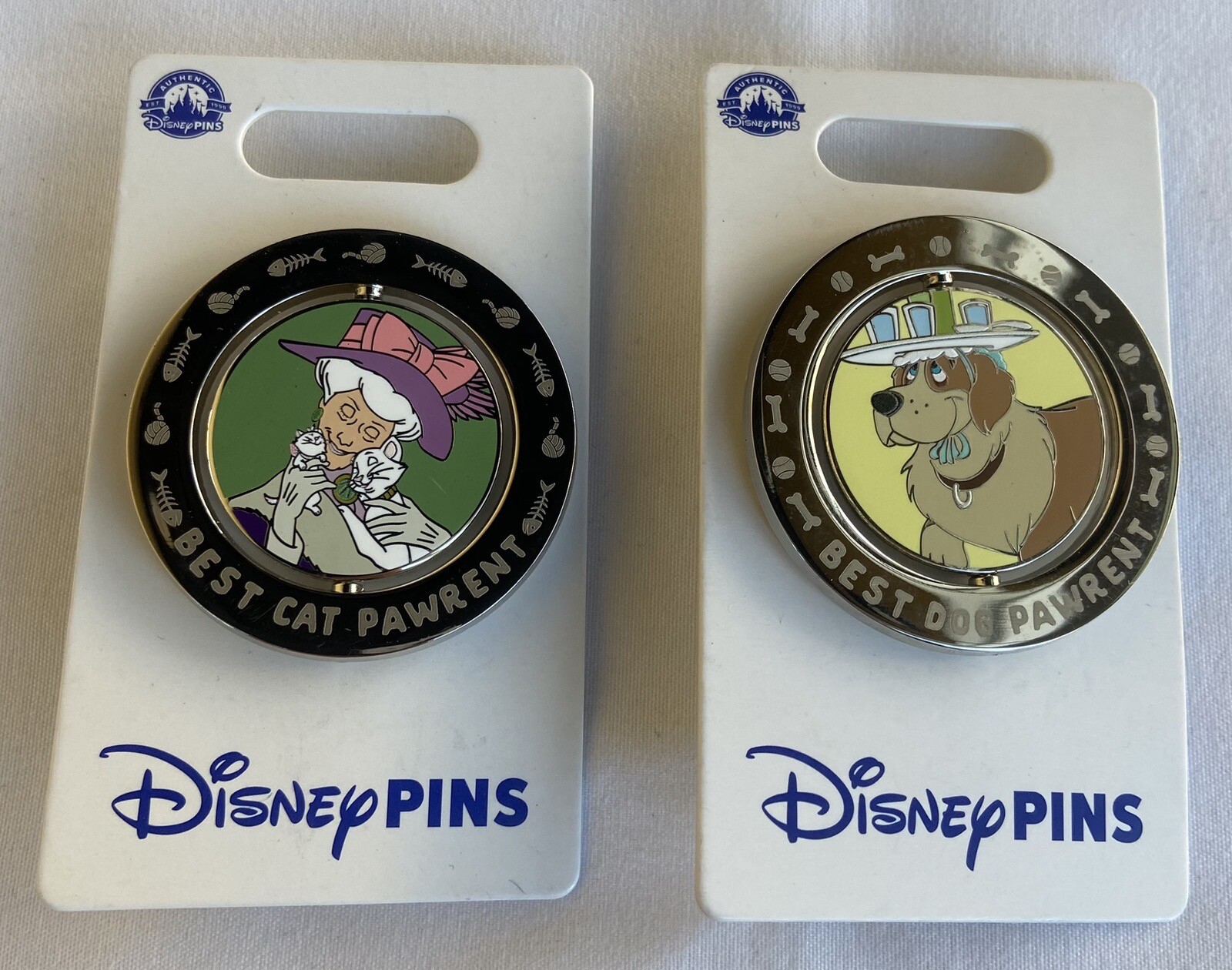 “Best Cat Pawrent” Dog Aristocats Peter Pan Spinner Disney Pins 2023 | eBay