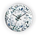 Eucalyptus Botanical Wooden Wall Clock #1, 10" Round, Country Farmhouse ...