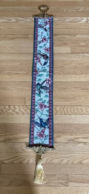 Hummingbird Tapestry Bell Pull with Brass Holders and Tassel | eBay