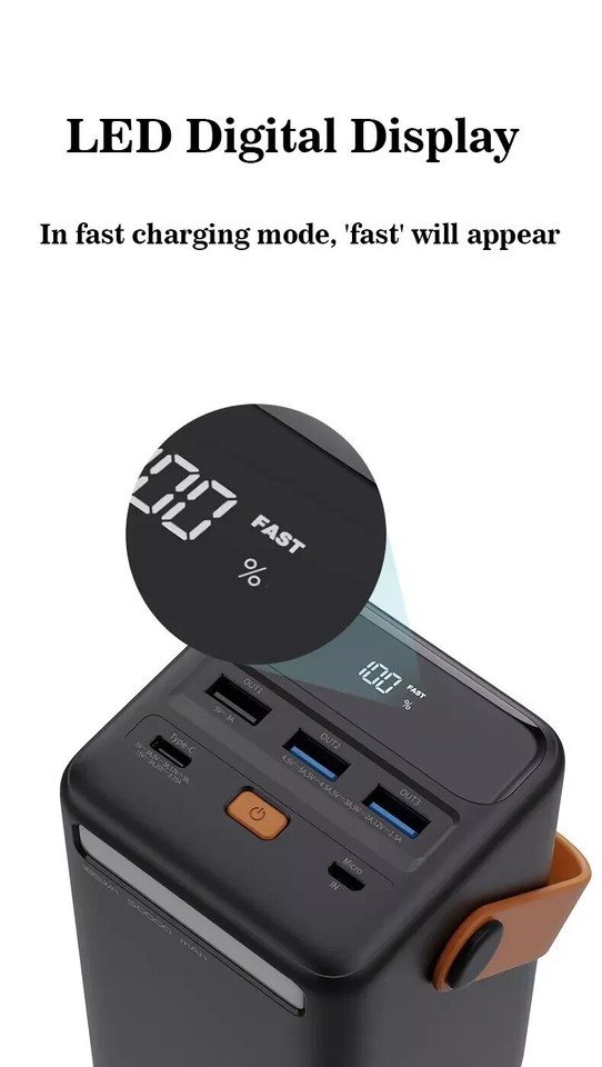 Poweradd PRO 65W Power Bank 50000mAh Battery Charger For Laptop iPhone ...