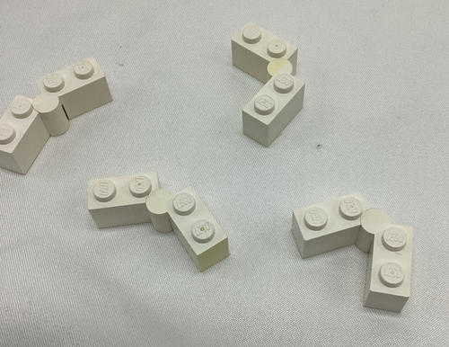 Vintage LEGO 1x4 Hinged Swivel Brick Assembly, Part 3830 & 3881, White ...