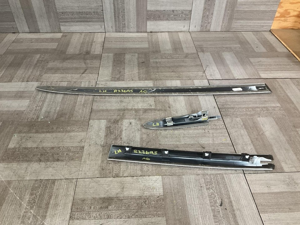 2007-2013 BMW 328i Left Convertible Roof Hinge Molding Cover White Set ...