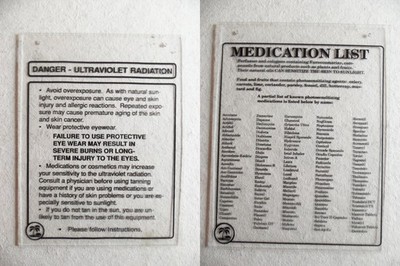 Tanning Bed Warning Signs: {Medication List} & {Danger – Ultraviolet ...