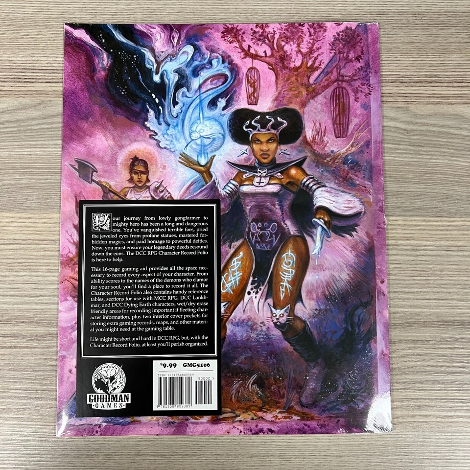 DUNGEON CRAWL CLASSICS DCC RPG CHARACTER RECORD FOLIO ROLEPLAY GOODMAN ...