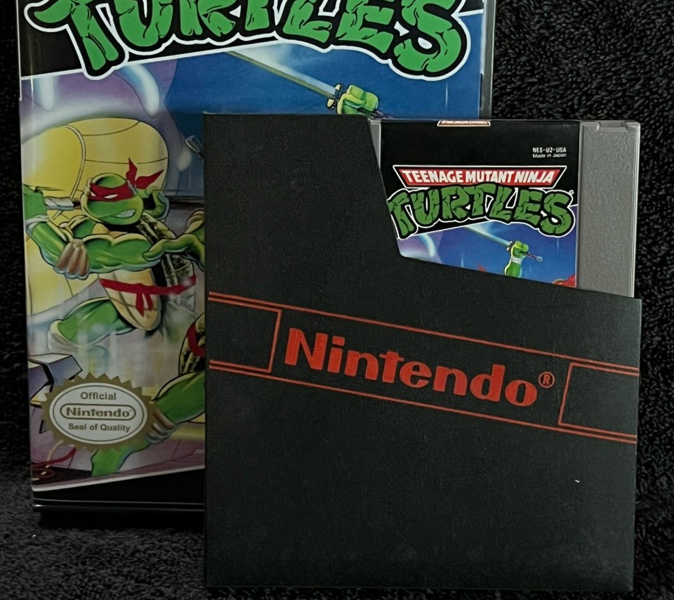 TEENAGE MUTANT NINJA TURTLES • WORKING w/CASE & INSERTS • VINTAGE NES ...
