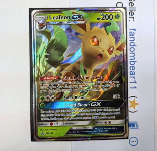 Leafeon GX - SM146 Black Star PROMO ULTRA RARE 2018 Pokemon Card TCG ...