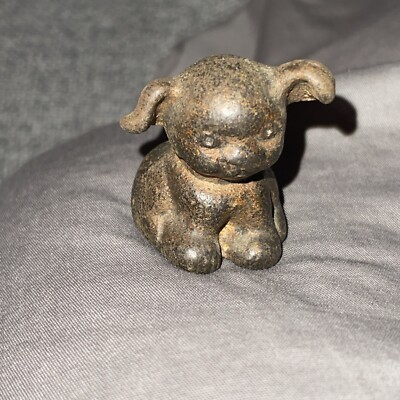 Antique Cast Iron Hubley Hines Pup Dog Mini Paperweight Figurine 1 1/2 ...