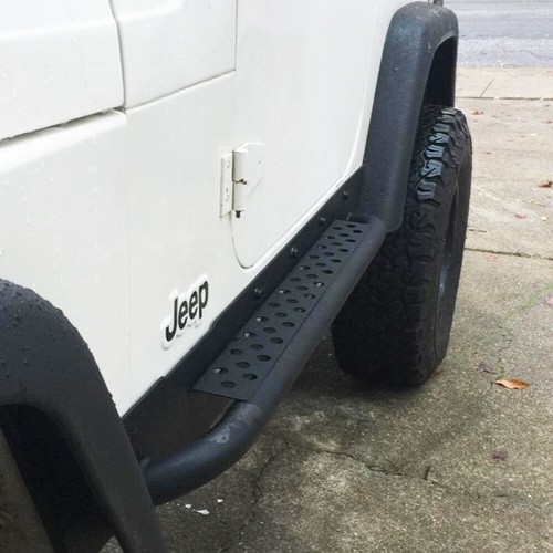Pair Rocker Panel Guards Running Board Side Armor For 1997-2006 Jeep ...