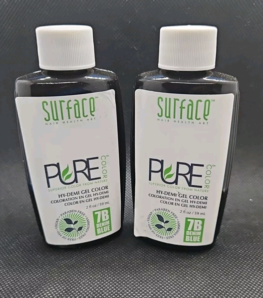 SURFACE PURE COLOR Hy-Demi Gel Color 7B DENIM BLUE 2 Fl. oz (LOT OF 2 ...