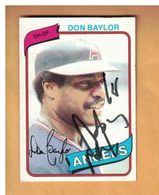 Don Baylor AUTOGRAPHED 1980 TOPPS BASEBALL CARD SIGNED CALIFORNIA ...