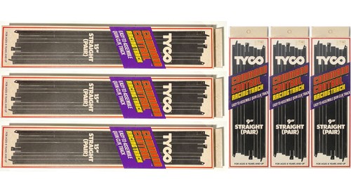 12pc-6box 1978-1993 TYCO TCR COMMAND CONTROL Racing Track 9" 6432 + 15 ...