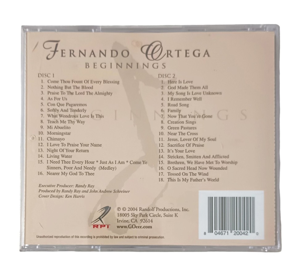 Fernando Ortega Beginnings CD 2 Disc 2005 Latin Spanish New Sealed ...