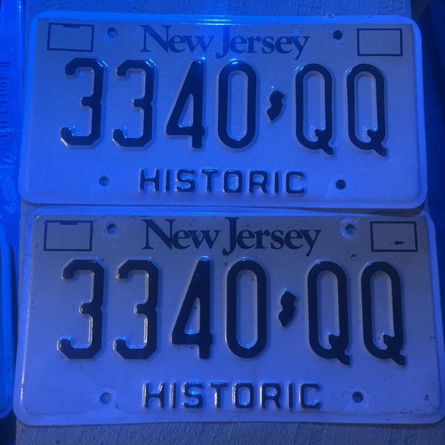 New jersey Historic license plate pair # 3340 QQ | eBay